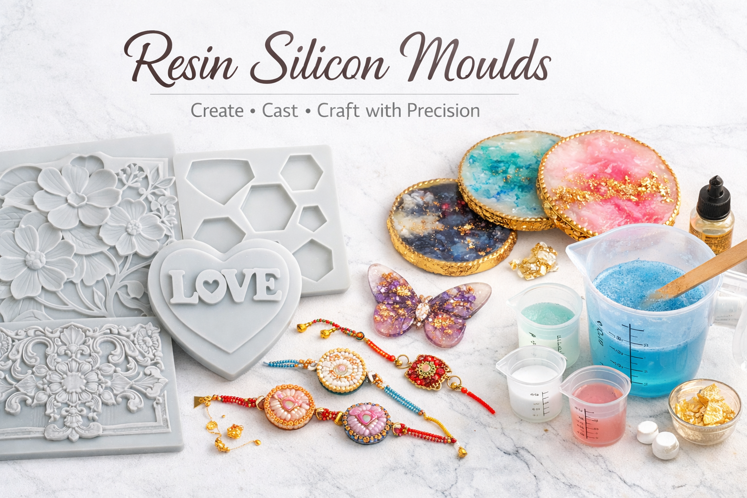 Best Resin Silicon Moulds & Silicone Mold Kits for DIY Art | Craft ...